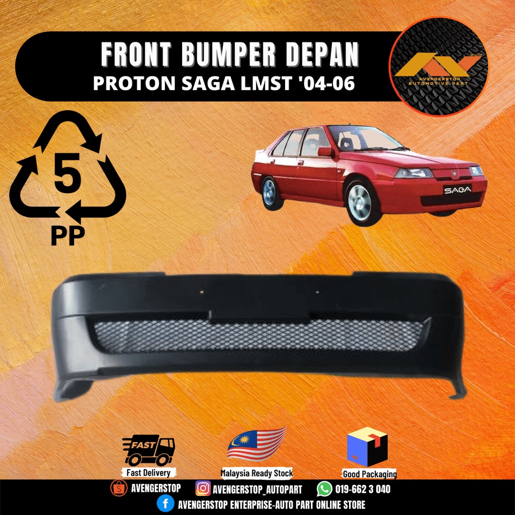 PROTON SAGA LMST AEROBACK 2004 FRONT REAR BUMPER DEPAN COMBO WITH ...