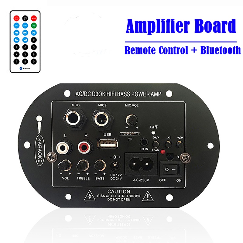 Bluetooth Amplifier Board Car Subwoofer Amplifier Board Dual Microphone ...
