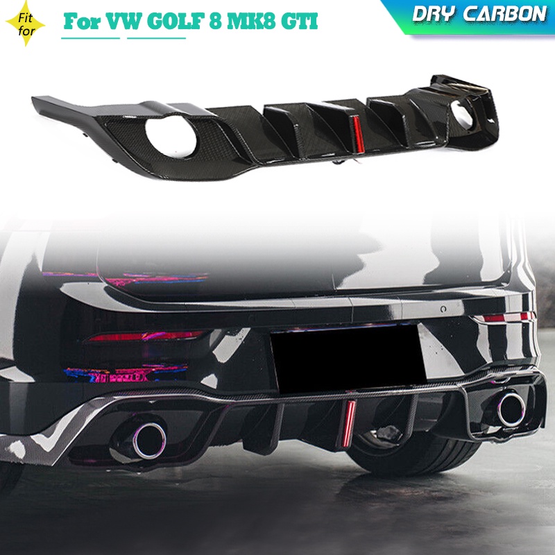 Dry Carbon Rear Bumper Diffuser Lip For Volkswagen VW Golf 8 MK8 GTI ...