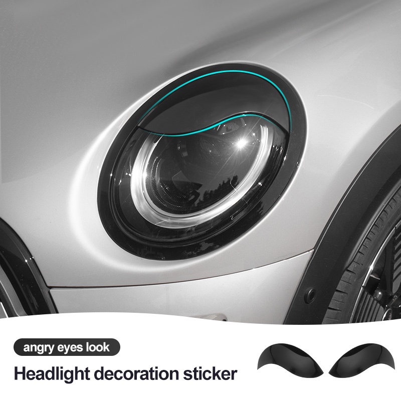 Brand New ABS Plastic Glossy And Matt Black Color Angry Eyelid For Mini ...