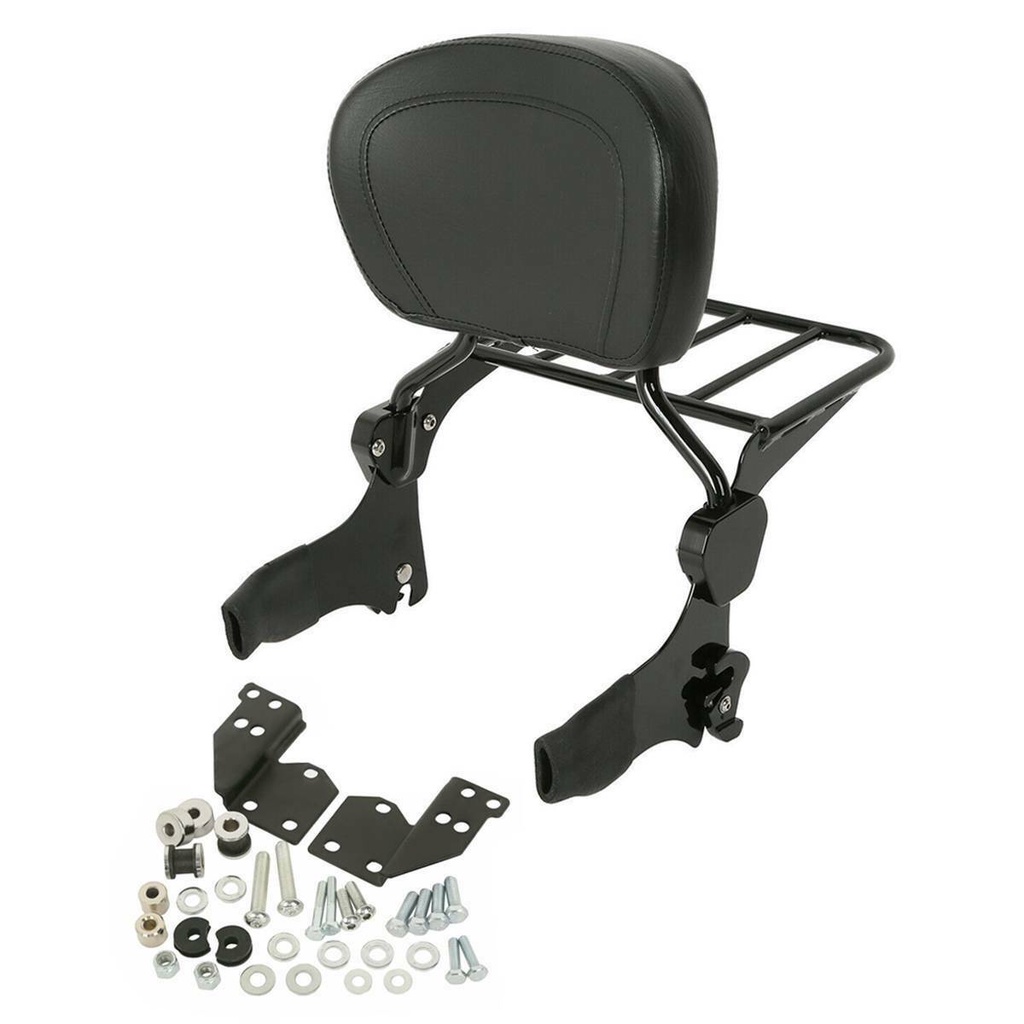 Motorcycle Backrest Sissy Bar Luggage Rack Docking Kit For Harley ...