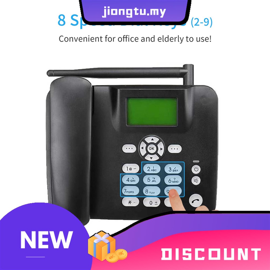 gsm Wireless Card Phone F317 Mobile 4g Office Home FM Radio Elderly Fixed Landline | Shopee Malaysia