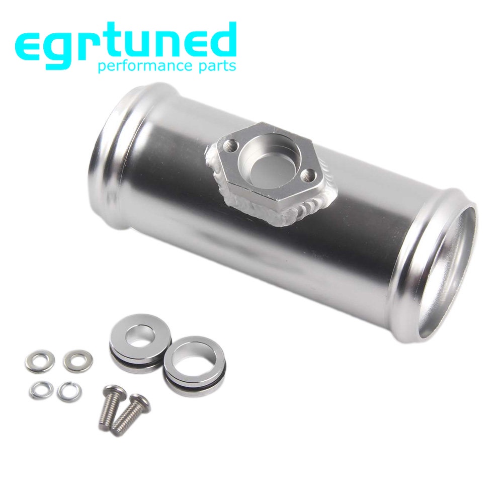 2.5"; 63mm Aluminum Flange pipe with Adapter Fits For Jetta Golf Beetle ...