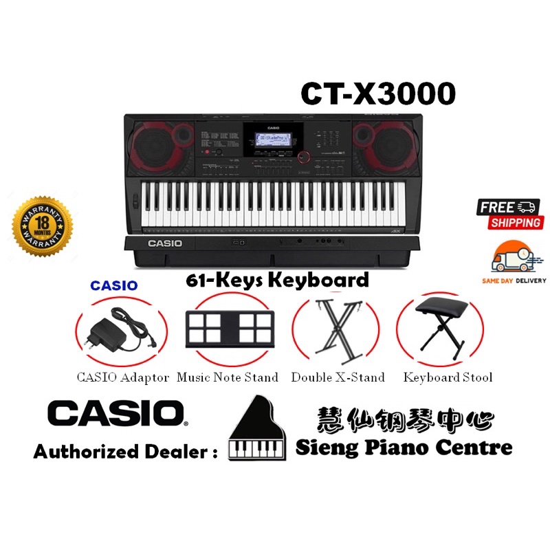 Casio CT-X3000 61-keys Arranger Keyboard (CT X3000/ CTX 3000) | Shopee Malaysia