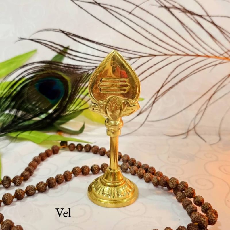 Murugan Vel Brass Antique FinishVel stand Brass Sculpture | Shopee Malaysia