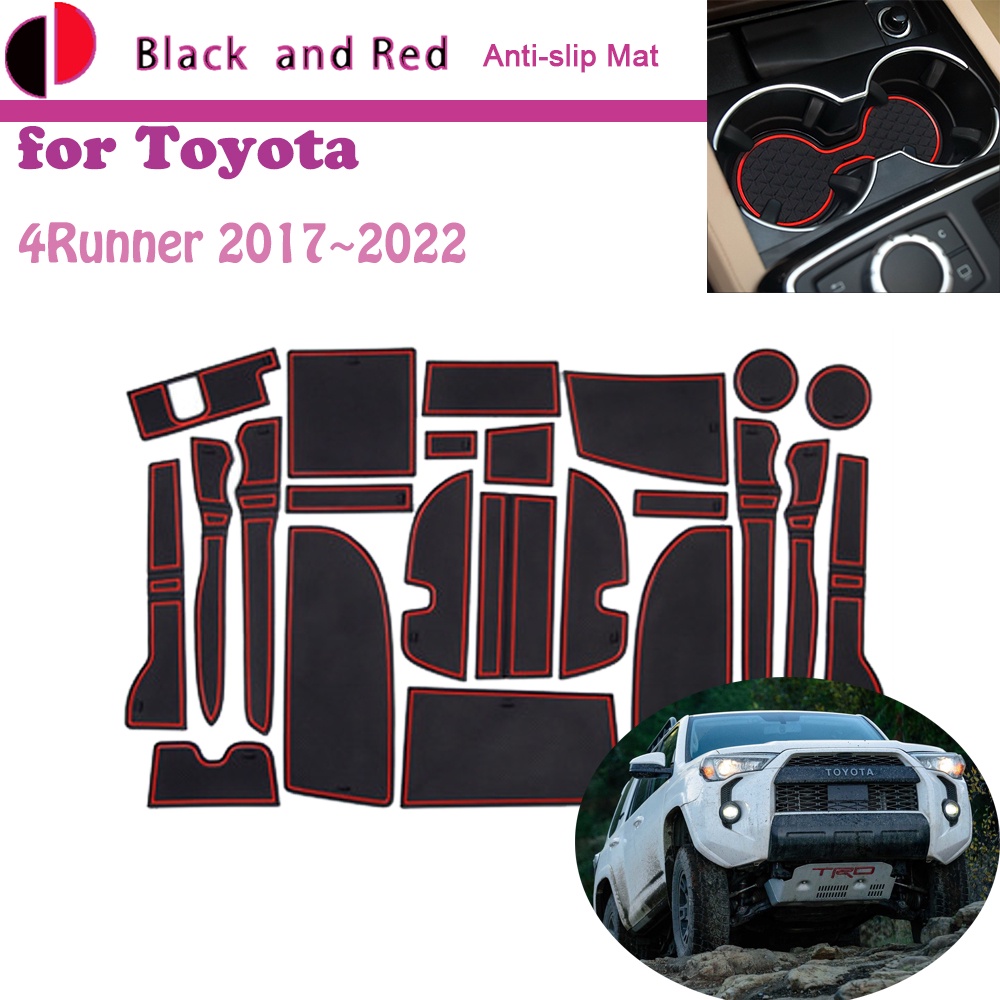 Rubber Door Groove Mat for Toyota 4Runner TRD Pro 2017~2022 2018 Cup ...