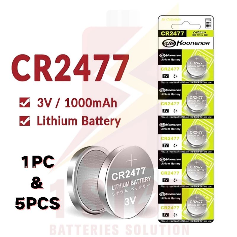 Lithium CR2477 3V Button Coin Cell batteries | Shopee Malaysia