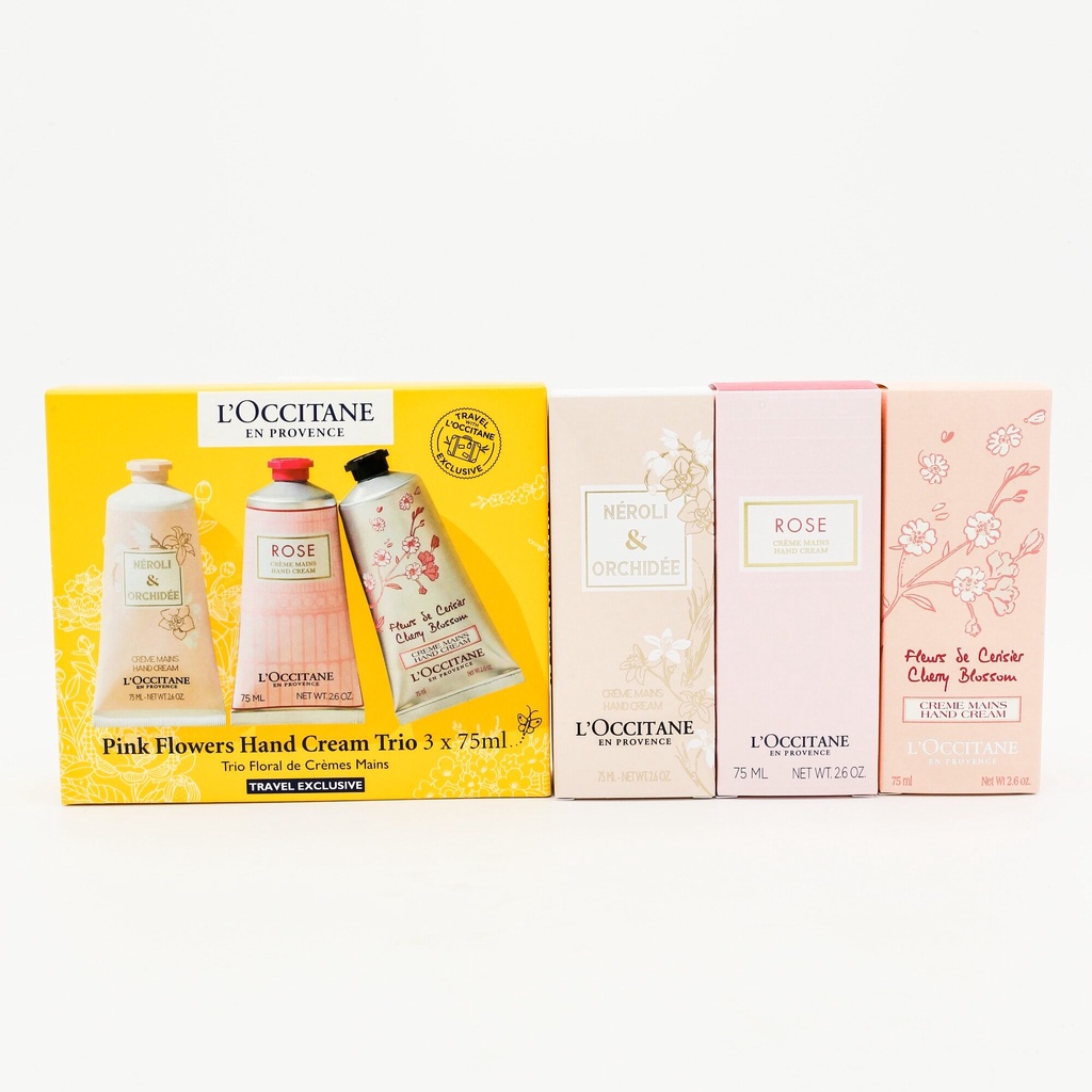 LOCCITANE Pink Flowers Hand Cream Trio (75ml x 3Pcs) | Shopee Malaysia