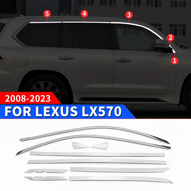 For Lexus LX570 2008-2023 2022 2021 2020 2019 2018 Car window Chrome ...