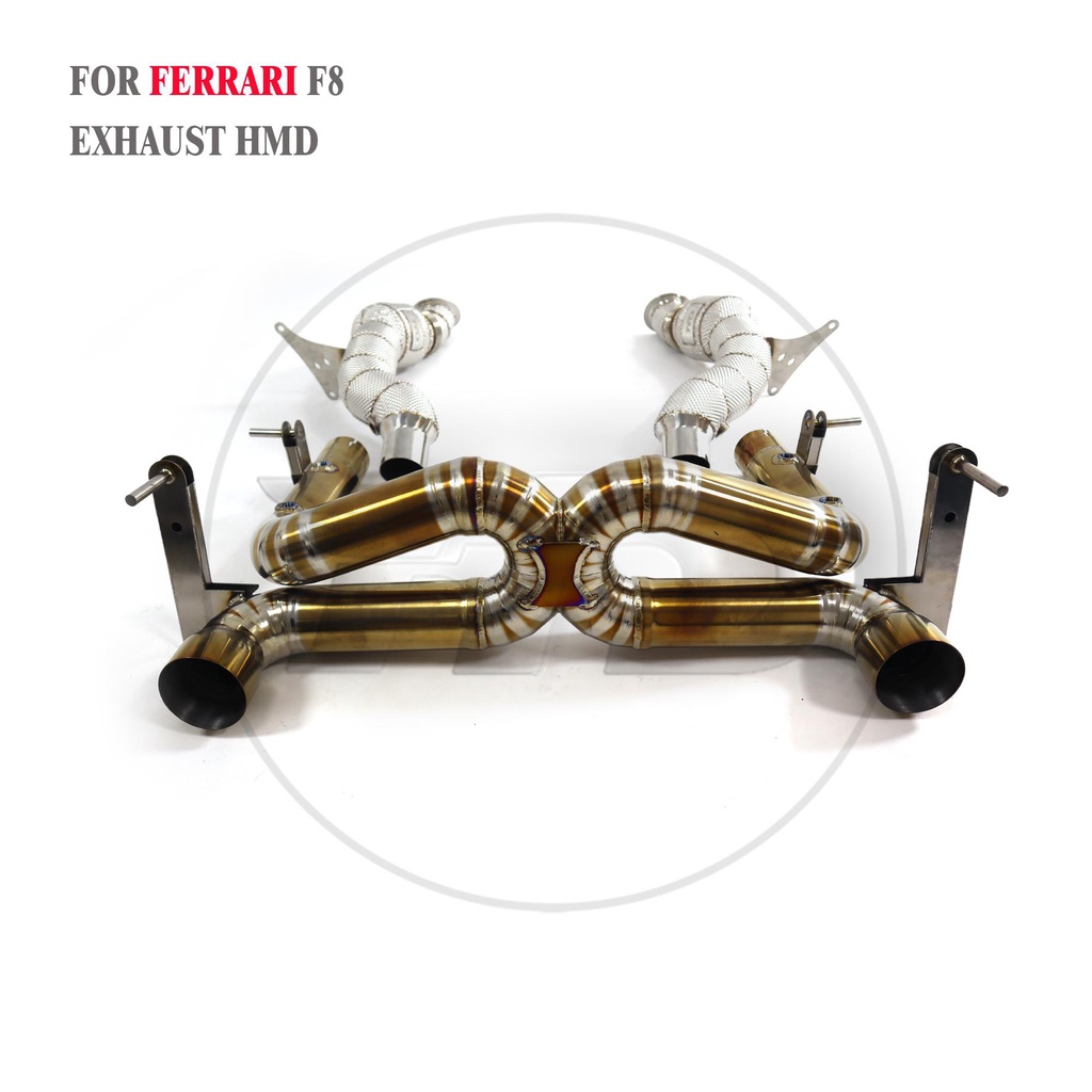 HMD Titanium Exhaust System Performance Catback for Ferrari F8 Spider ...