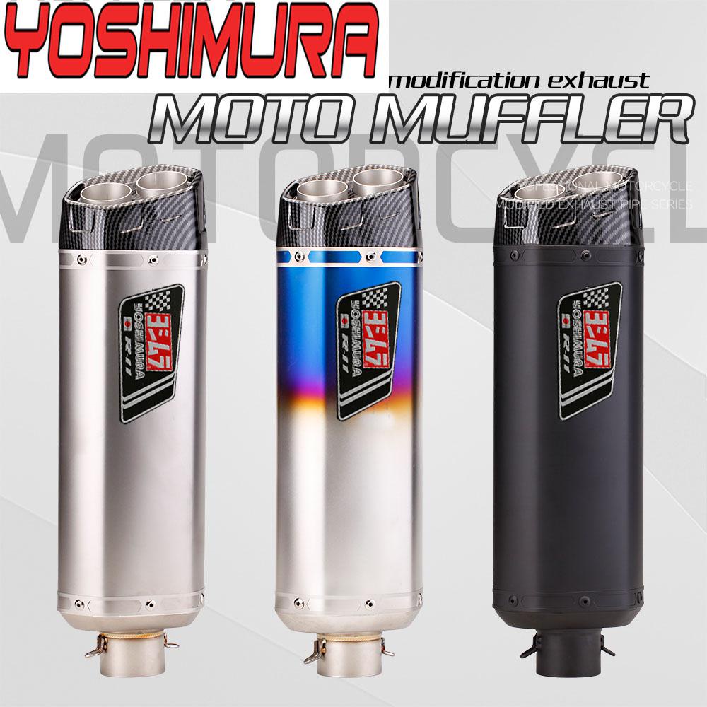 Motorcycle Exhaust Escape Moto Double outlet hole DB Killer Yoshimura ...