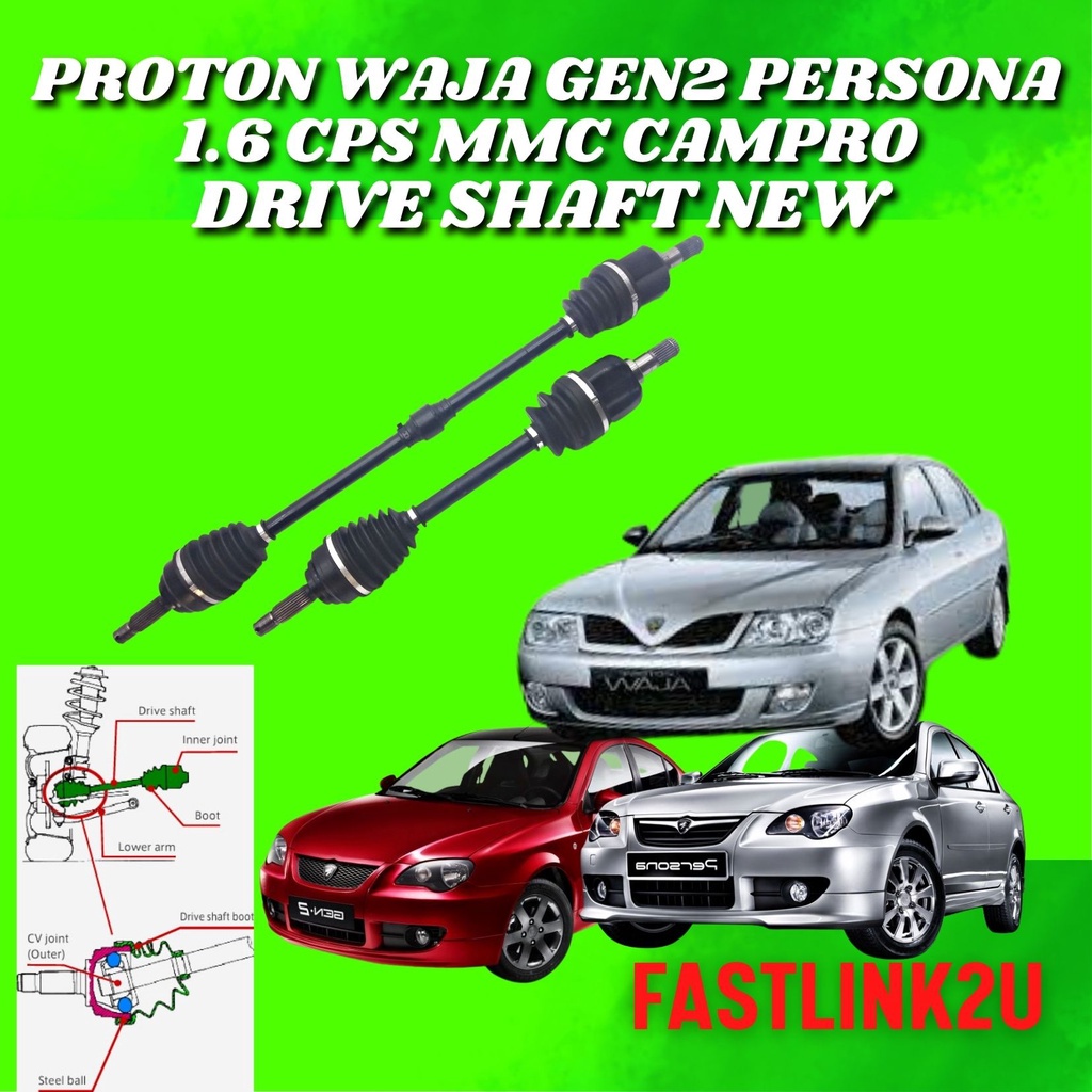 Fastlink Proton Waja Gen2 Persona Satria Neo 1.6 Cps Mmc Campro Drive ...