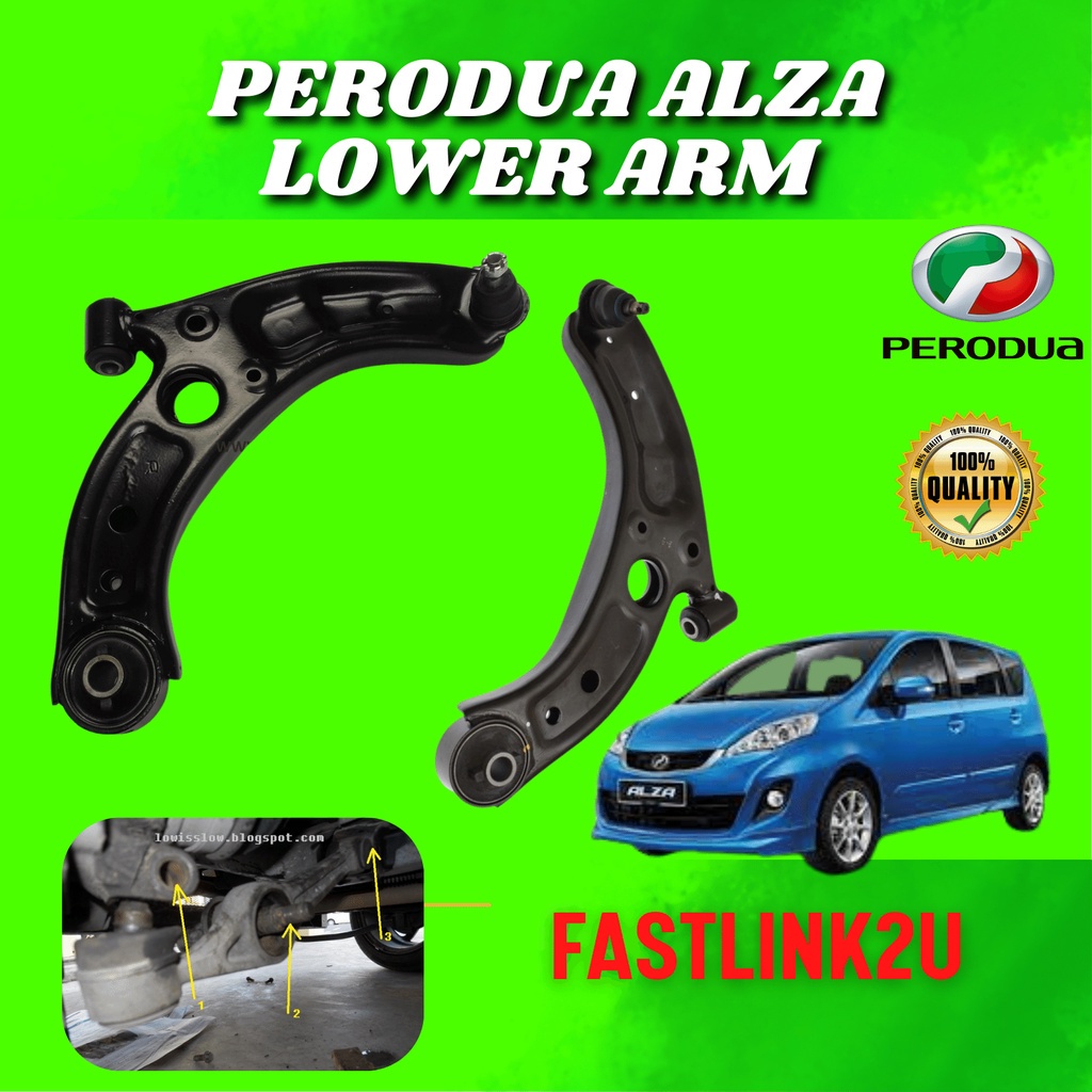 Perodua Alza Lower Arm Front Depan 100% New Baru High Quality | Shopee ...