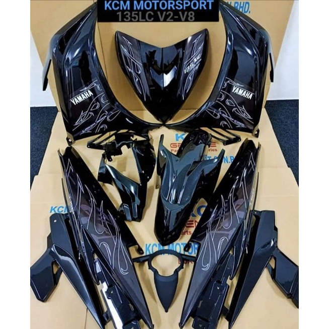 coverset & sticker Api Fire design 135LC V2 V3 V4 V5 V6 V7 V8 | Shopee Malaysia