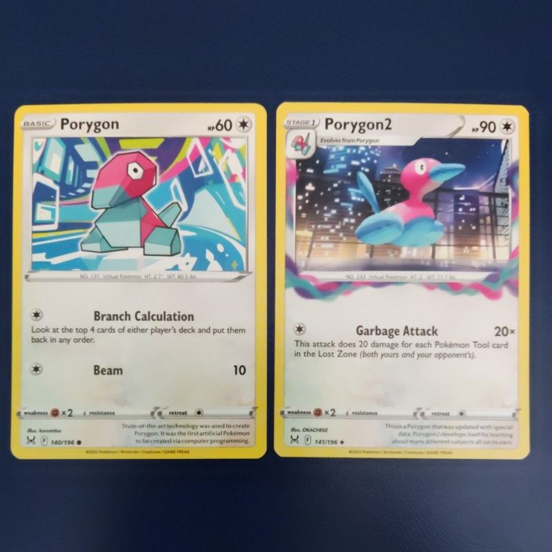 Lost Origin Lost Zone Porygon2 Porygon (common/uncommon) #140 #141 ...