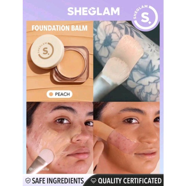 She glam skin influencer full coverage foundation skin balm foundation ...