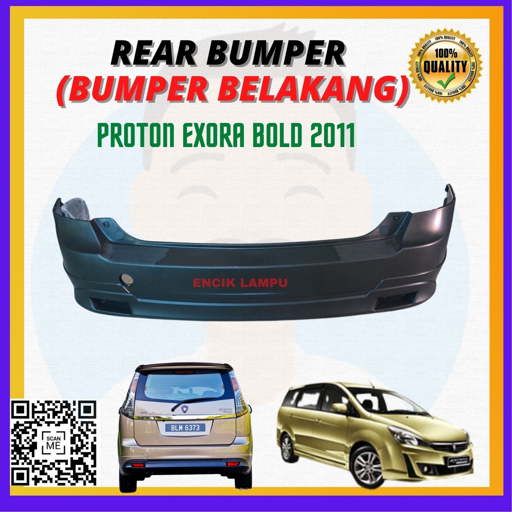 PROTON EXORA BOLD REAR BUMPER BELAKANG ORIGINAL PP MATERIAL 100% NEW ...