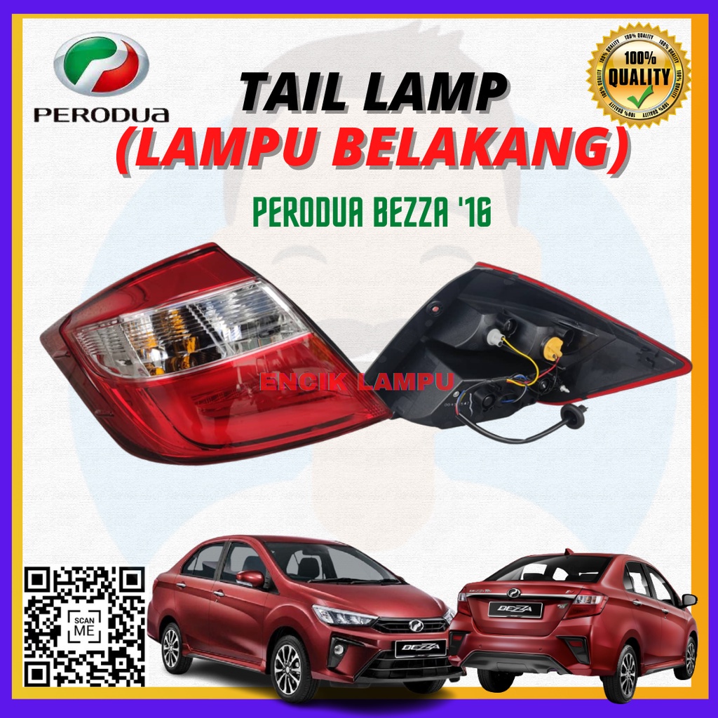 PERODUA BEZZA 2016 TAIL LAMP LAMPU BELAKANG 100% NEW HIGH QUALITY ...