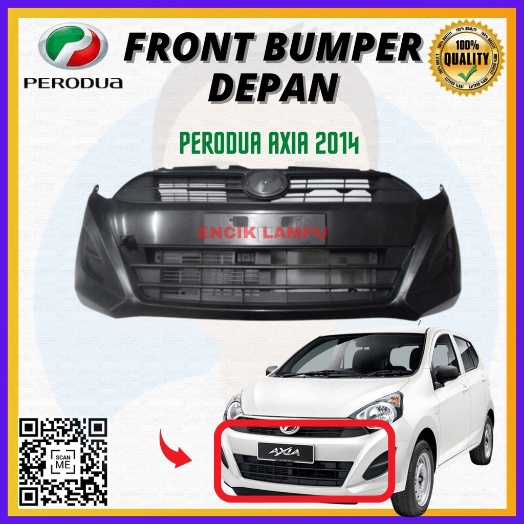 PERODUA AXIA / AXIA SE FRONT BUMPER PLASTIC PP MATERIAL PLASTIK 100% ...