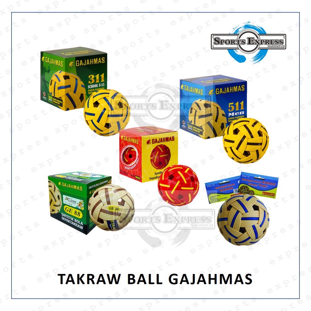 GajahMas Takraw Ball GETW / GE311 / GE511 / GE88 / M900 Bola Sepak ...