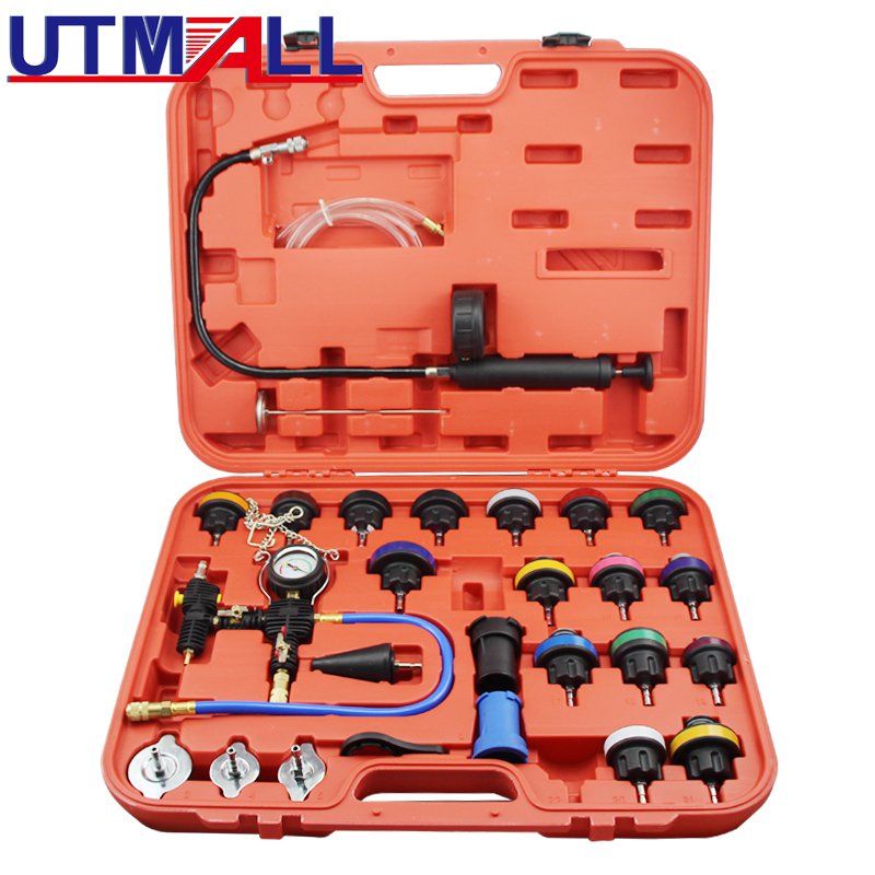 27Pcs Universal Radiator Pressure Tester Set Vacuum Type Cooling System ...