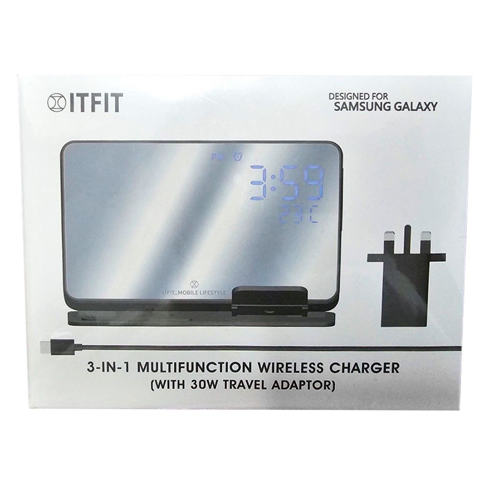 Samsung ITFIT 3-in-1 Multifunction Wireless Charger w/ 30W UKplug ...