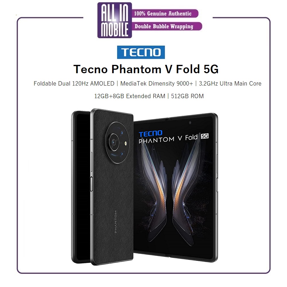 [NEW] Tecno Phantom V Fold 5G (12GB+8GB RAM/512GB ROM | Foldable Dual 120Hz AMOLED | MediaTek ...