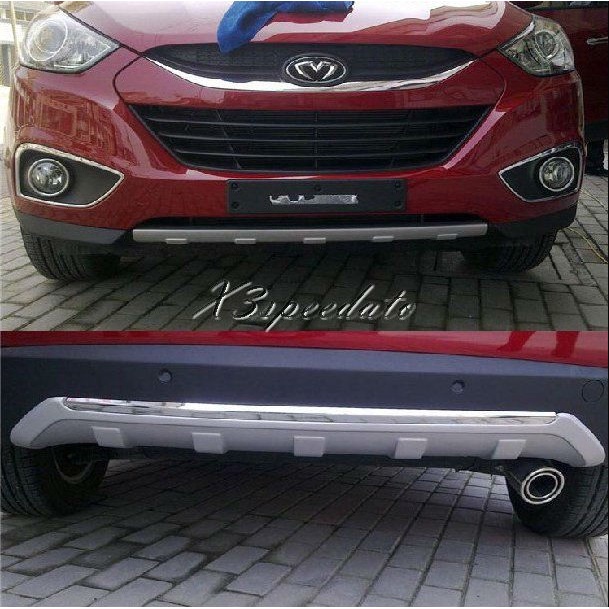 2PCS Front Rear Bumper Protector PU For ix35 Tucson 2010-2012 | Shopee ...