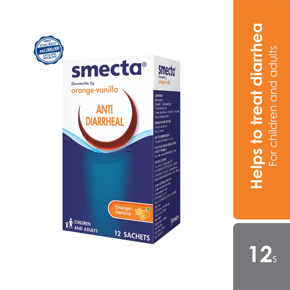 Smecta Orange-vanila -Anti Diarrhea (3g x12) | Shopee Malaysia