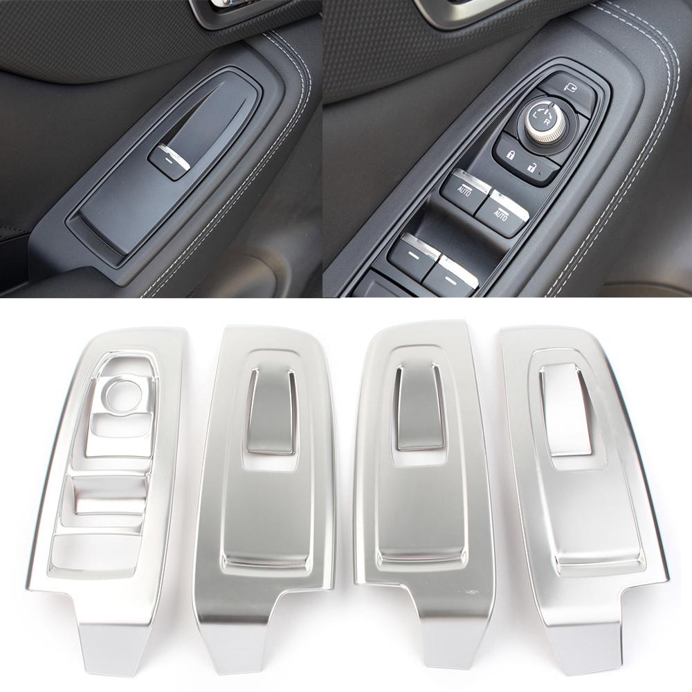 RHD Car Door Interior Window Switch Panel Trim Chrome Cover For Subaru ...