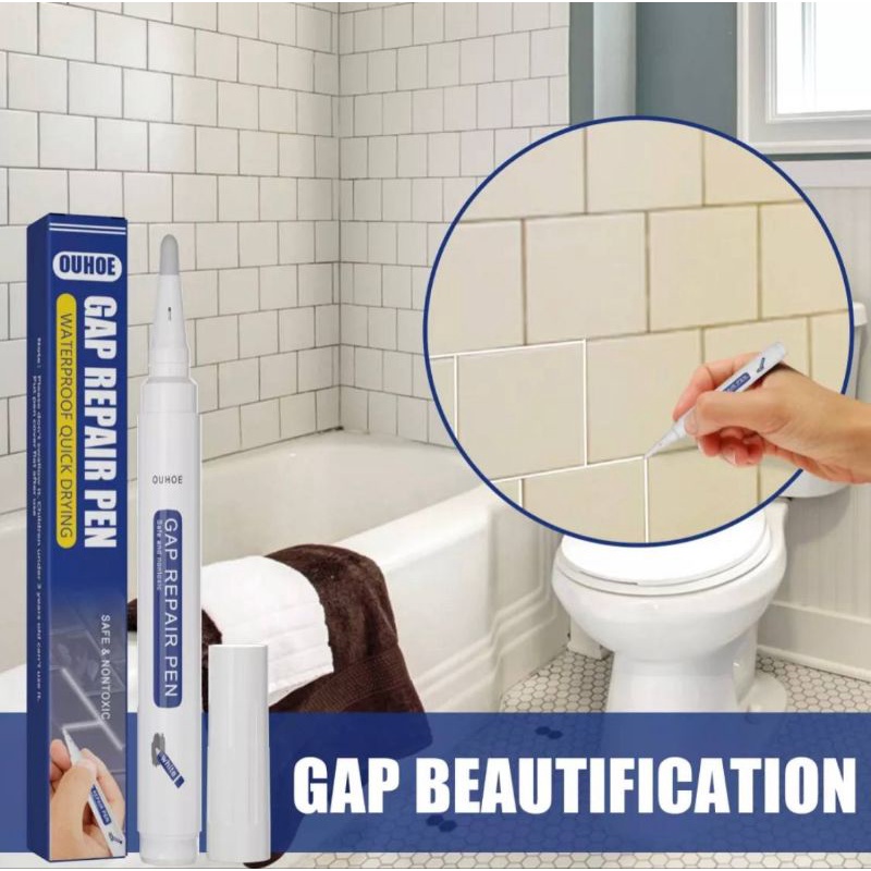 OUHOE GAP REPAIR PEN pen pembaikan celah jubin seramik, marmar, mozek ...