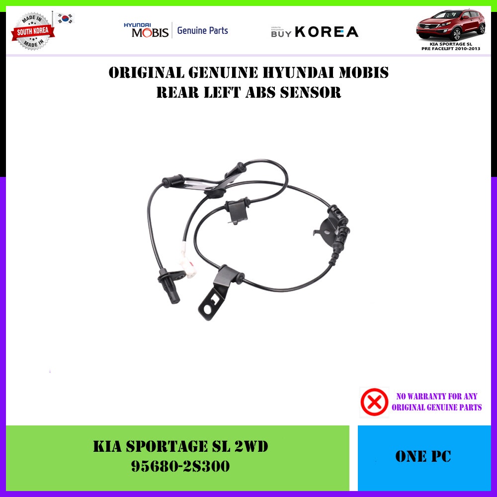Kia Sportage SL 2WD Rear Genuine Hyundai Mobis ABS Sensor (Left 95680 ...