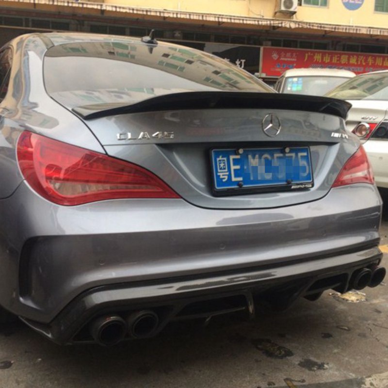 For Mercedes CLA Spoiler CLA45 W117 C117 Carbon Fiber Rear Trunk Wings ...