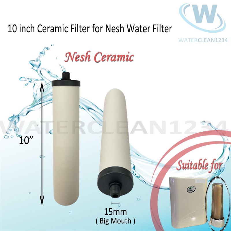 10 INCH NESH CERAMIC FILTER CANDLE ( Big Mount - 15mm ) | Shopee Malaysia