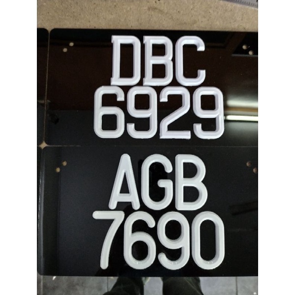 plate number standard cutting solid white | Shopee Malaysia