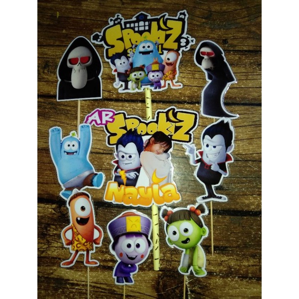 Cake Topper SPOOKIZ MONSTER (Custom Name) | Shopee Malaysia