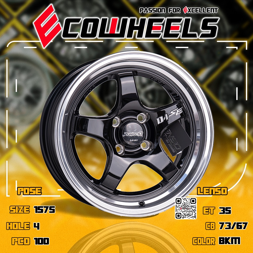 Original LENSO Wheels | PROJECT-D D1-SE Black Milling Lip & Words ...
