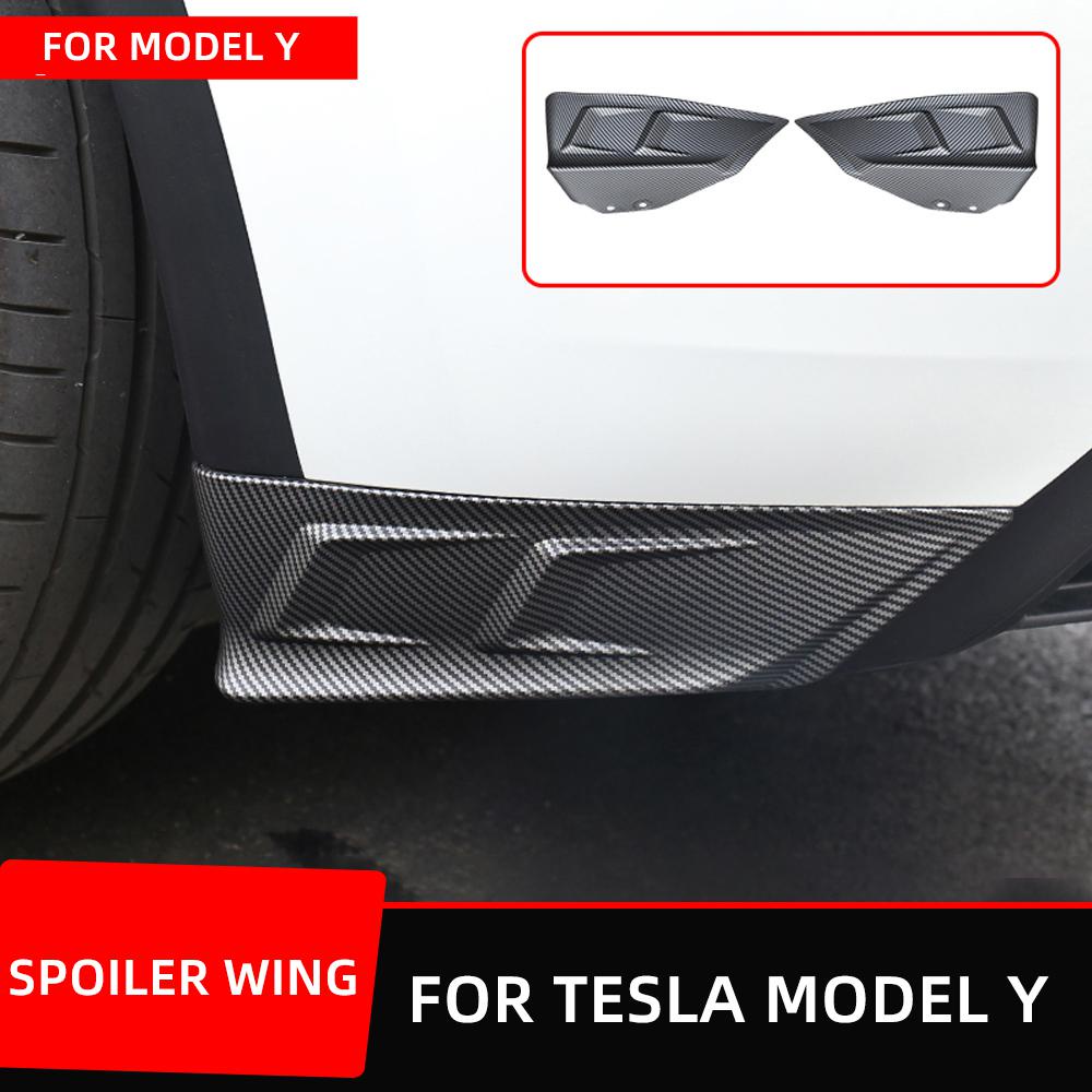 For Tesla Model Y 2020 21 22 Rear Bumper Side Corner Diffuser Lip ...