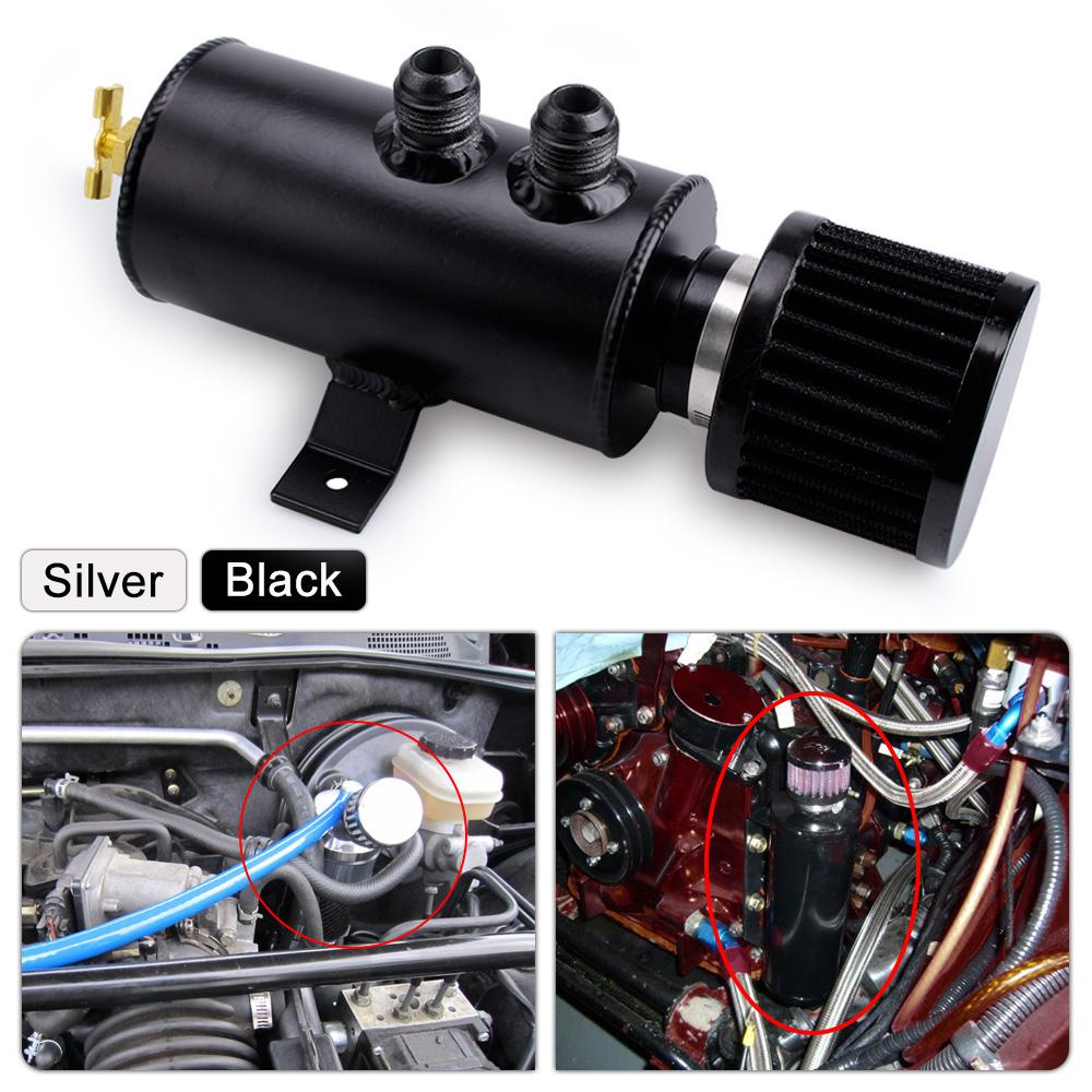 Universal AN10 Aluminium Car Baffled Engine Oil Catch Can 750ml with ...