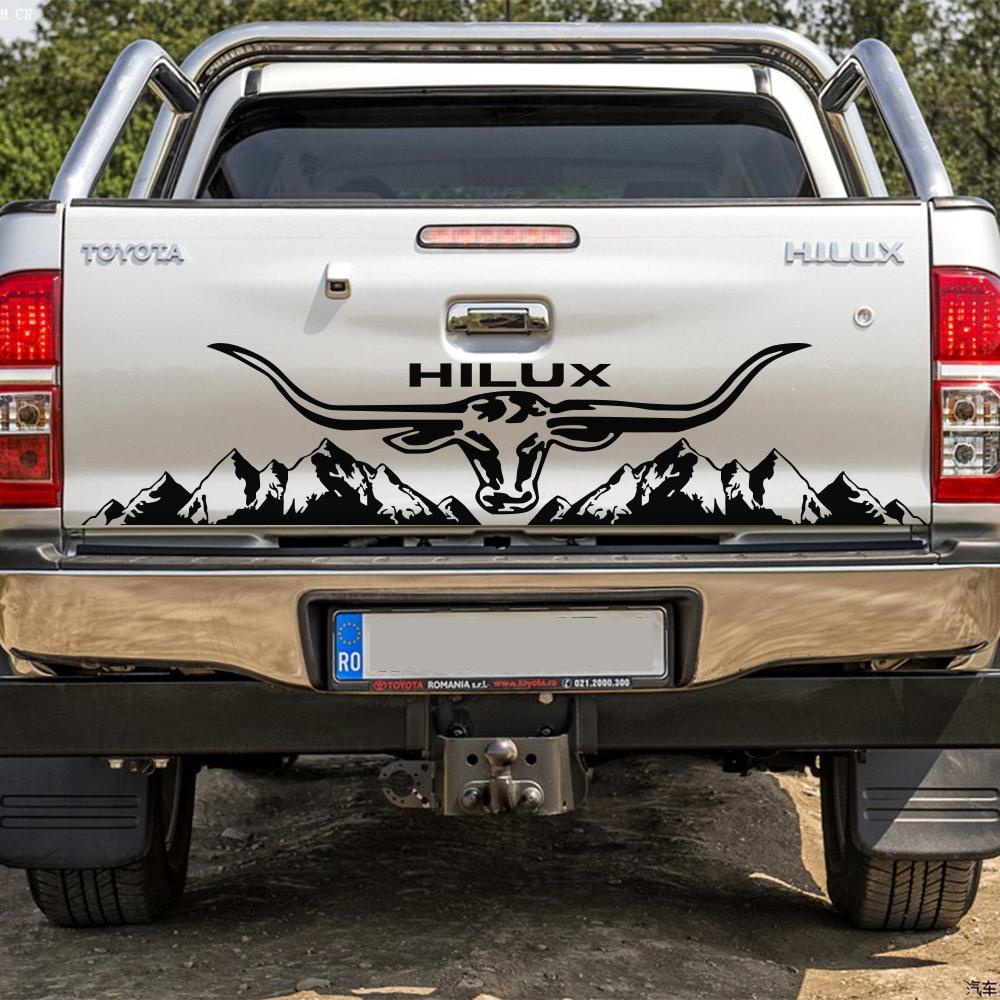 3PCS Trunk Vinyl Film Decal Car Stickers Auto Rear for Hilux Toyota ...