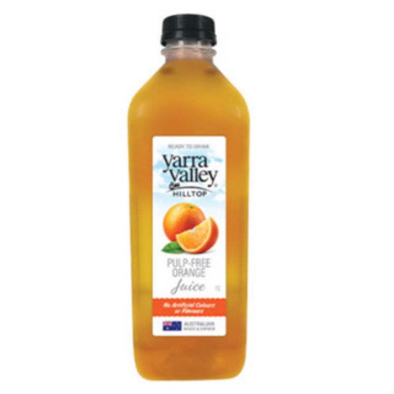 Yarra Valley Hilltop Pulp Free Orange Juice, 1Liter (Assorted) | Shopee ...