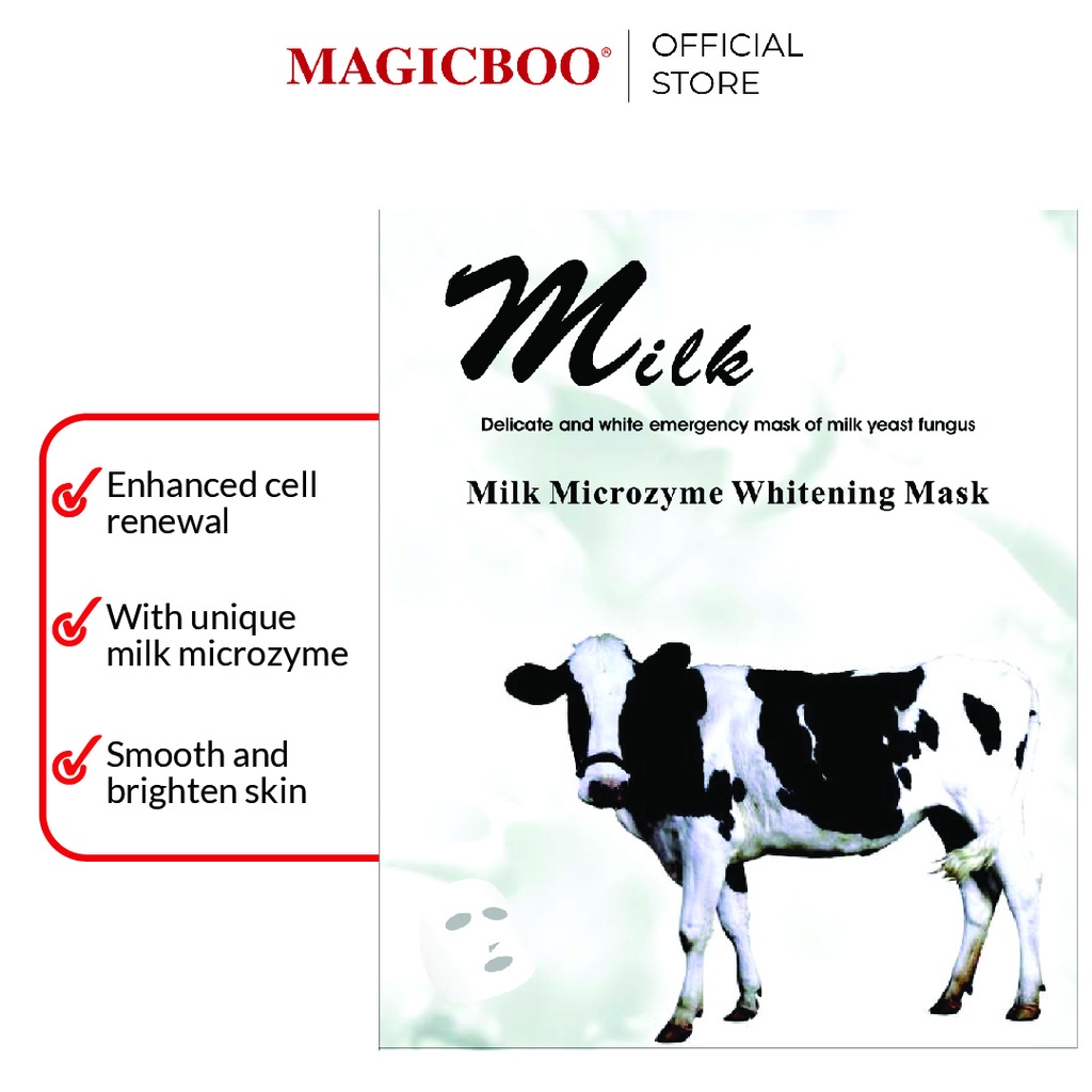 Magicboo Lemasque Milk Microzyme Whitening Mask (8Pcs) | Shopee Malaysia