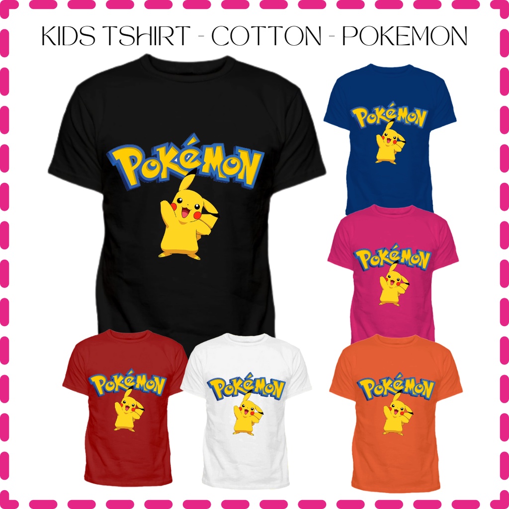 NEW ARRIVAL Kids Tshirt 100% Cotton Animation Pokemon Ready Stock ...