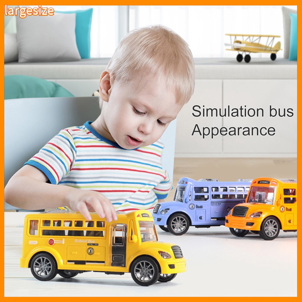 [largesize] Plastic School Bus Inertial School Bus Toy Impact-resistant ...