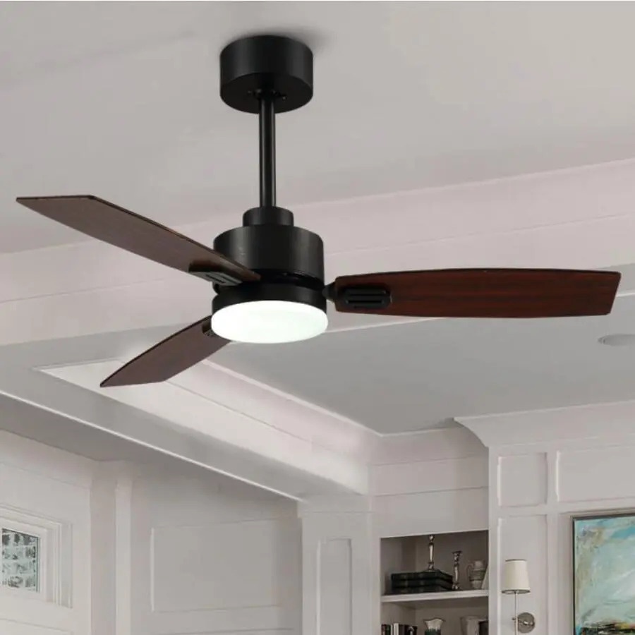 42 Inch DC Motor Fans With Light Wood Blades Ceiling Fans With Lamp ...
