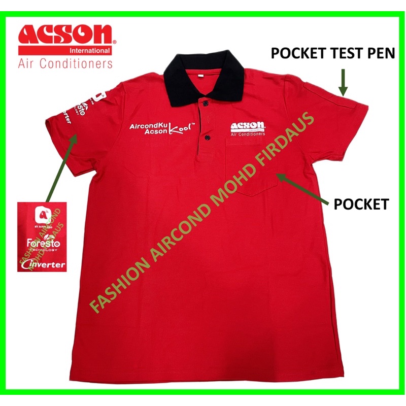 ACSON T-SHIRT AIRCOND BAJU AIRCOND MAN BAJU KERJA AIRCOND AIRCONDKU ...