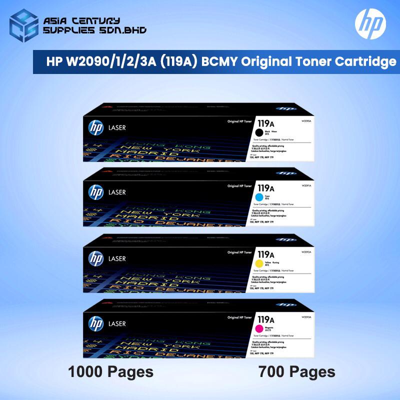 HP 119A Black /Cyan/ Yellow/ Magenta Original Toner Cartridge W2090A ...