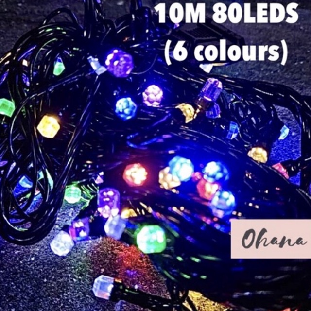 10M 80LED LIGHT TWINKLE CHRISTMAS RAYA LIP LAP PARTY WEDDING DECO/LAMPU ...