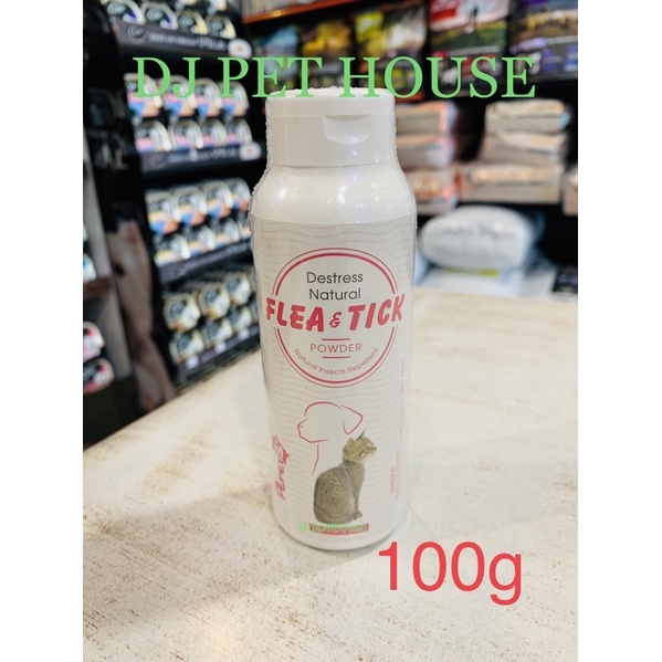 PEPETS DESTRESS NATURAL FLEA & TICK POWDER For Cat & Dog 100g (DA-2585 ...