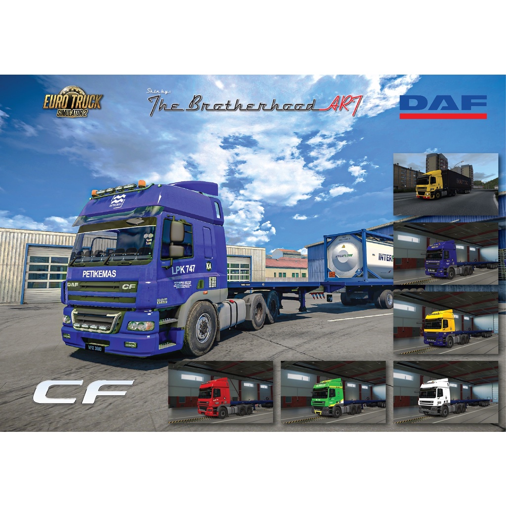 Ets2 Skin - Euro Truck Simulator 2 Daf CF Skinpack Malaysia Company by ...